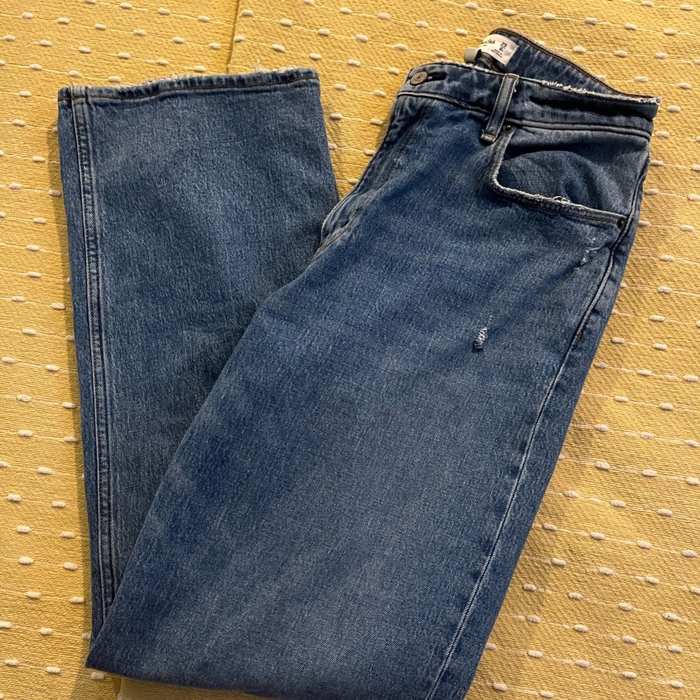 Abercrombie Curve Love High Rise 90s Relaxed Jeans - Gem